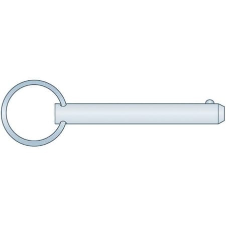 Huyett Detent Pin, Zinc Plated Medium Carbon Steel, 0.375 in Dia x 3. ...
