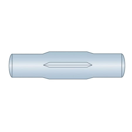 Huyett Type E Grooved Pin, Zinc Plated Low Carbon Steel, 0.125 in Dia x ...