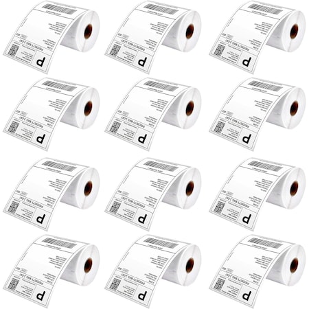 5 Core 5 Core 4x6" Thermal Shipping Label Commercial Grade 12 Rolls ...