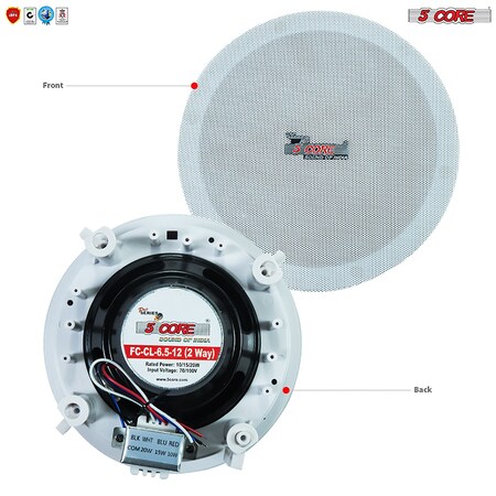 5 Core 3 Channel Powered DJ Mixer 300W With Travel Case Microphone ...