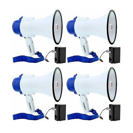 5 Core 4PCS Megaphone Bullhorn Cheer Horn Mic Recording Siren Blow Horn ...