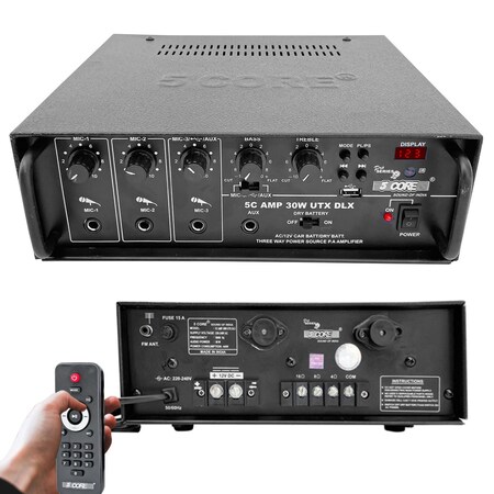 5 Core 5 Core Amplifier 2 Channel Stereo Receiver 300W Peak Power ...