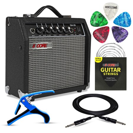 5 Core 5 Core Guitar Amp - 20W Portable Electric Mini Bass Amplifier w ...