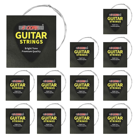 5 Core 5 Core Guitar strings Steel Acoustic 12 Pack 72 Pieces Guitar ...