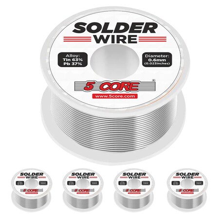 5 Core 5 Core Solder Wire 5 Pack - DIY Tin Lead for Soldering ...