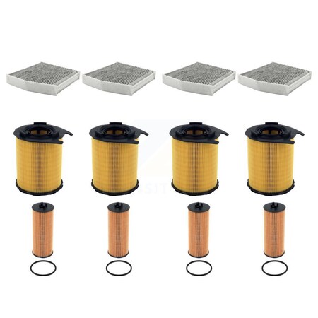 Pur 4x Air + 4x Cabin + 4x Engine Cartridge Oil Filter 12 Total Kit For ...