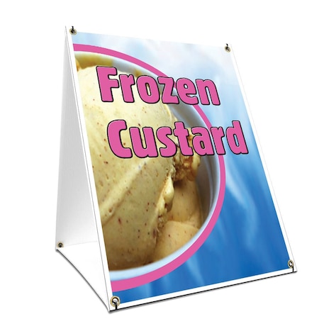 Signmission Frozen Custard, 24 Inch x 18 Inch A-frame Yard Sign ...