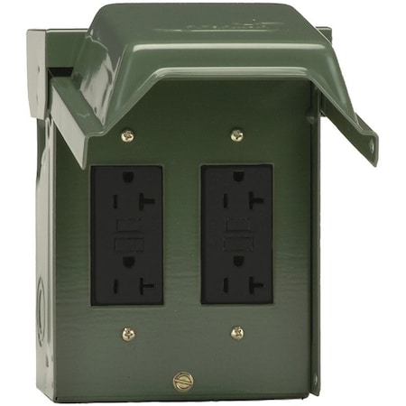 Ge Industrial Solutions Power Outlet, 20 A, 120 V, NEMA 3R, Green ...