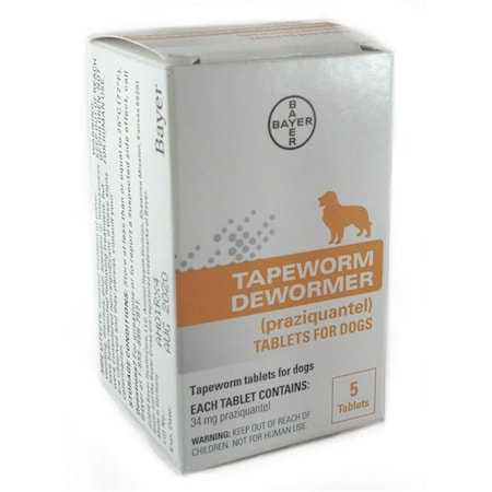 Bayer Healthcare Bayer Tapeworm Dewormer Tablets for Dogs - 5 Tablets ...