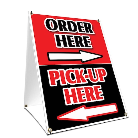 Signmission Order Here Pick Up Here With Arrows, 24 Inch x 18 Inch A ...