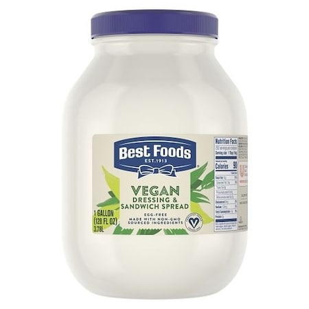 Best Foods Heavy Duty Vegan Mayonnaise Jar, 1 gallon, 4PK 48001010734 ...