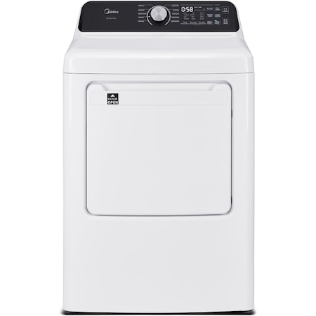 Midea Electric Dryer, 7cu ft, 27"W, 24A, 120/240V MLTE45N4BWW | Zoro
