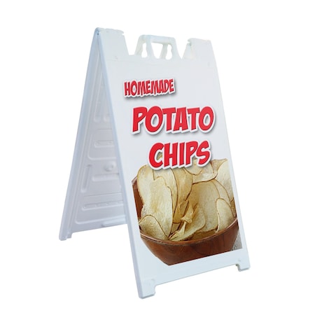 Signmission Homemade Potato Chips, A-Frame & 2 Decals Installed, Heavy ...
