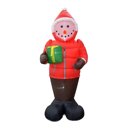 Jeco 8 ft. Inflatable Snowman in A Down Jacket CHD-OD058 | Zoro