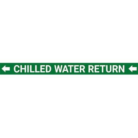 Creative Safety Supply Chilled Water Return Pipe Marking Label, Arrows ...