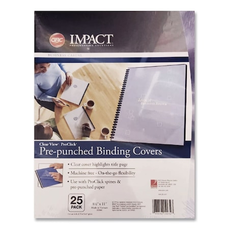 Swingline Gbc VeloBind Present Cover, 11x8.5, Clear, PK25 9743070 | Zoro