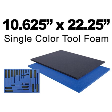 5S Supplies Tool Box Foam Insert 10.625in x 22.25in 1/2 Inch Thick ...