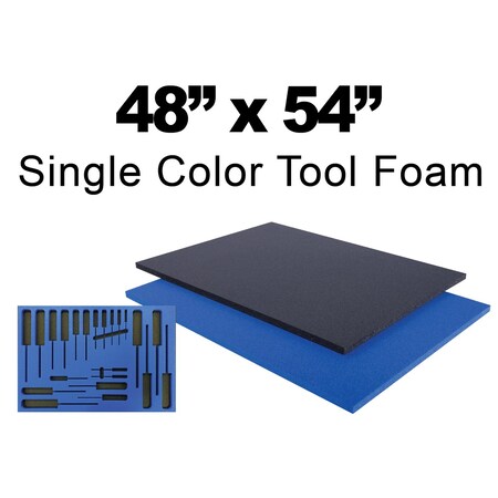 5S Supplies Tool Box Foam Insert 48in x 54in 1/2 Inch Thick Black TBF ...