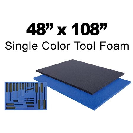 5S Supplies Tool Box Foam Insert 4 FT x 9 FT 1/2 Inch Thick Blue TBF ...