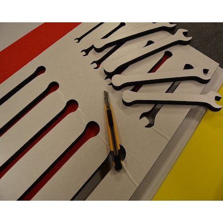 5S Supplies Tool Box Foam Insert 2 Color 4FT x 9FT Blue Top / Yellow ...