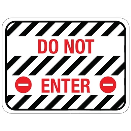 5S Supplies Do Not Enter Floor Sign 28in Diameter Non Slip Floor Sign ...