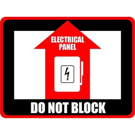 5S Supplies Electrical Panel - Do Not Block Rectangle 32in Diameter Non ...
