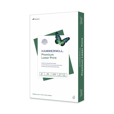 Hammermill Premium Laser Print Paper, 98 Bright, 24 lb Bond Weight, 8.5 ...