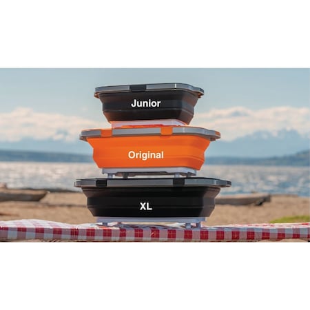 Drip Ez Orange 20'' L. x 16.25'' W. x 5.5'' D. Collapsible BBQ Prep Tub ...