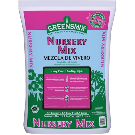 Greensmix Nursery Mix 1.5 Cu. ' 40 Lb. All Purpose Potting Soil ...
