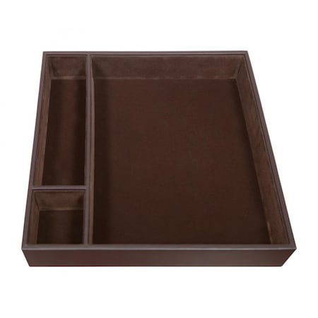 Workstationpro Leather Conference Room Organizer Tray, Chocolate Brown ...