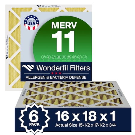 Wonderfil Filters 16X18X1 MERV 11 Air Filter, Pleated HVAC Design ...