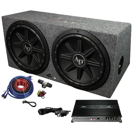 Audiopipe 12 in. Dual Subwoofer Enclosure Bass Package AU600055 | Zoro