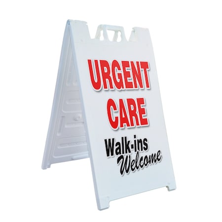 Signmission Urgent Care Walk-ins Welcome, A-Frame & 2 Decals Installed ...