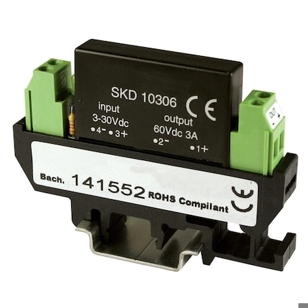 Automation Systems Interconnect 230Vac Solid State Relay, DIN Rail Mount, 5, 12, 24Vdc Input ...