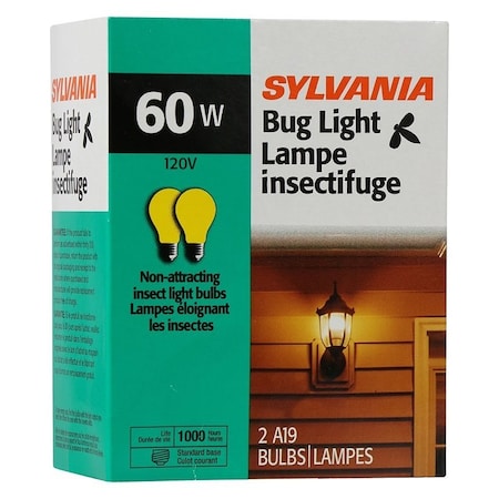 Sylvania Incandescent Bulb, 60 W, A19 Lamp, Medium E26 Lamp Base, 1000 ...