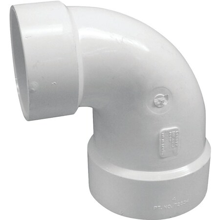Genova CANPLAS Reducing Closet Bend Pipe Elbow, 4 x 3 in, Hub, 90 deg ...