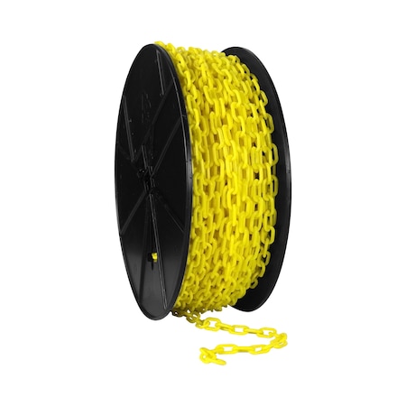Mr. Chain 3/4" x 200' Yellow Plastic Safety Chain - Reel 00102 | Zoro