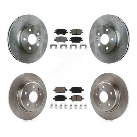 Transit Auto Front Rear Disc Brake Rotors And Ceramic Pads Kit For ...