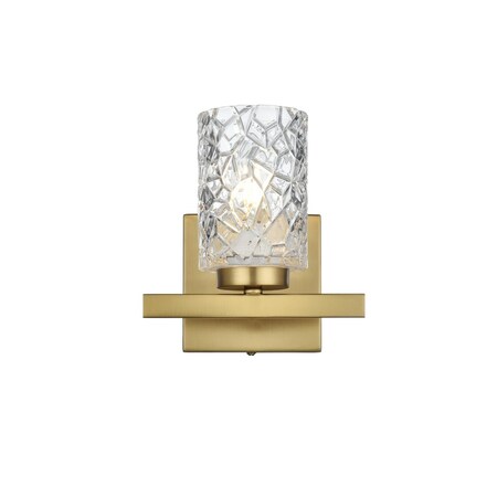 Living District Cassie 7 Inch Wall Sconce In Satin Gold LD7025W7SG | Zoro