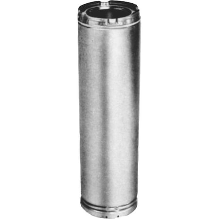 Ameri-Vent AmeriVent 8HS-12 Chimney Pipe, 8 in ID, 12 in L, Galvanized Stainless Steel 8HS-12 | Zoro