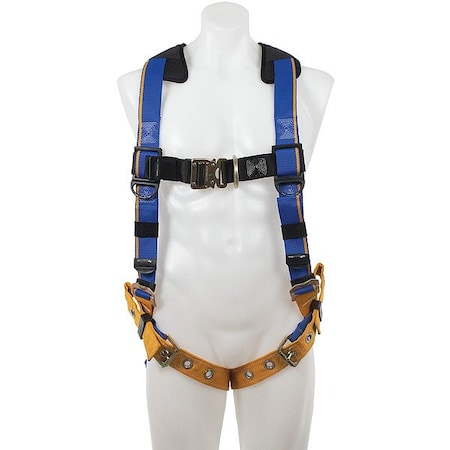 Werner Blue Armor Full Body Harness, S, 425 lb, Quick-Connect Chest ...
