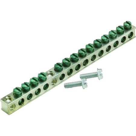 Eaton Cutler-Hammer EATON Ground Bar Kit, 569 in L, 14 Terminal, 14 to ...