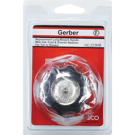 Lasco Gerber Long Broach with Hot & Cold Buttons Divert Chrome Tub ...