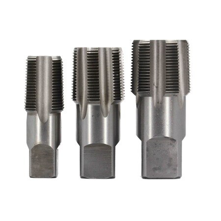 Drill America 3 Piece Carbon Steel NPT Pipe Tap Set (1" 1-1/4" and 1-1/ ...