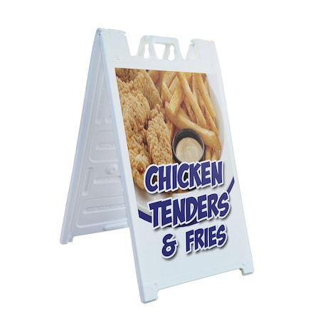 Signmission Chicken Tenders And Fries, A-Frame & 2 Decals Installed ...