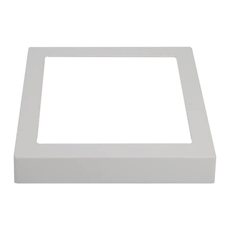 J&H Led 9 in. White Square Integrated LED Flat Panel Flush Mount ...