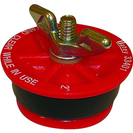 Oatey Test Plug, 2 in Connection, Plastic, Red 33401 | Zoro