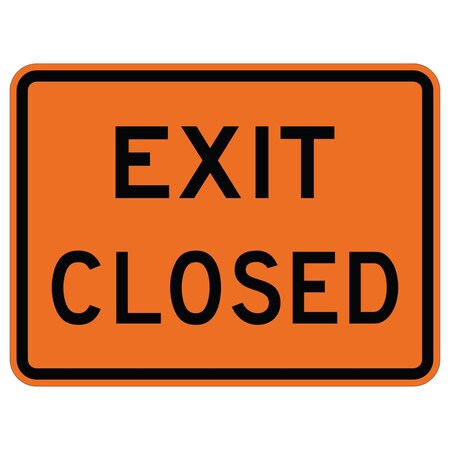 Sign Solutions Usa Exit Closed 48X36 Diamond Grade Cubed Fluorescent ...