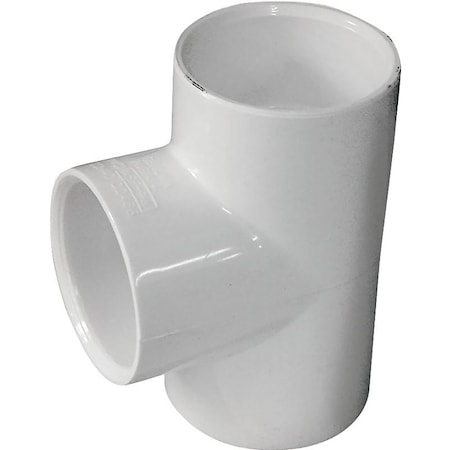 Genova LASCO Pipe Tee, 112 in, Slip, PVC, White, SCH 40 Schedule, 370 ...