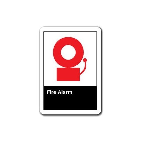 Signmission Fire Alarm 7inx10in Plastic Safety Sign ansi osha, 7" L, 10 ...